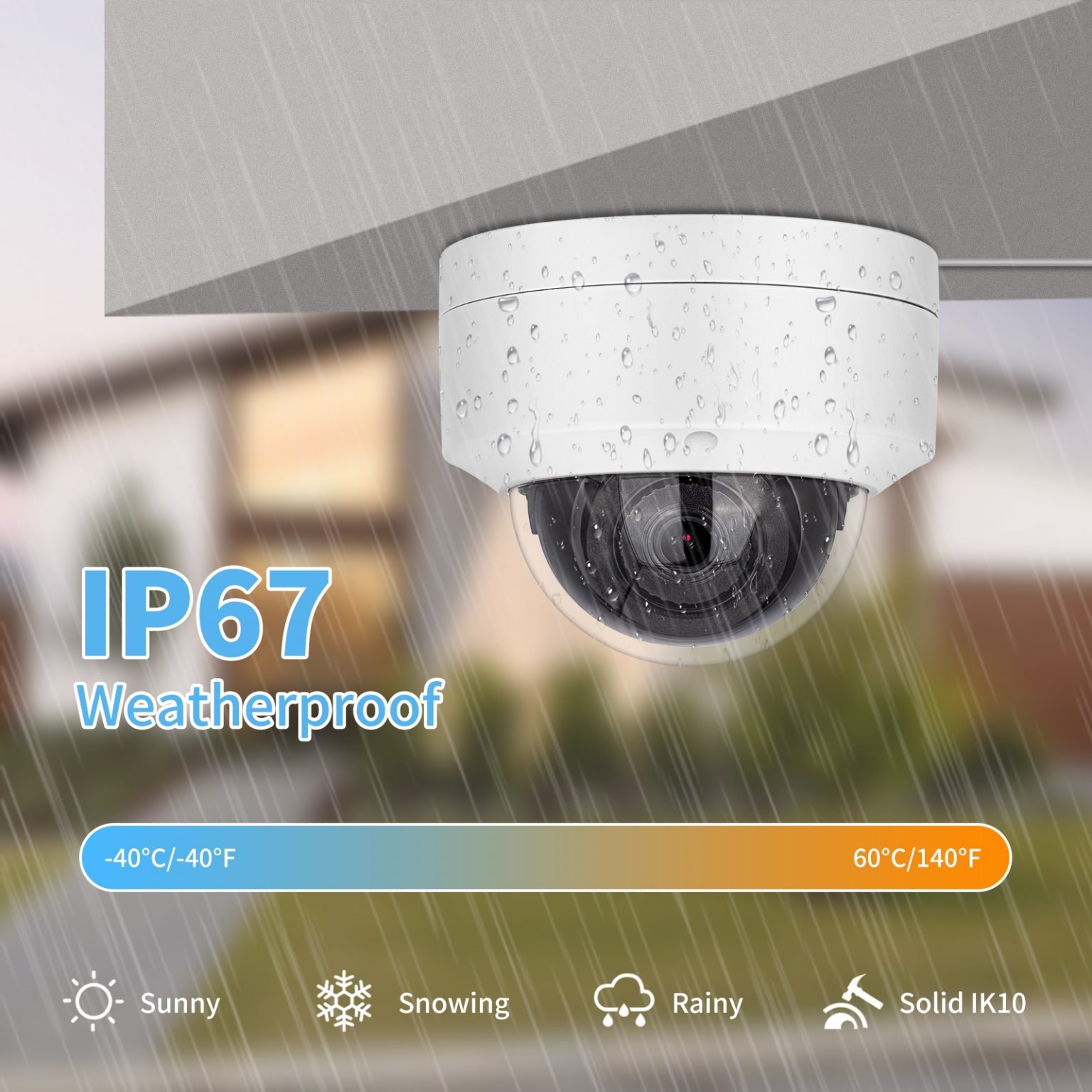 4K Outdoor Turret Camera | 8MP PoE IP Camera | VIKYLIN